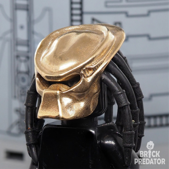 Bio-Mask City Hunter Bronze - metal part for custom minifigure Yautja