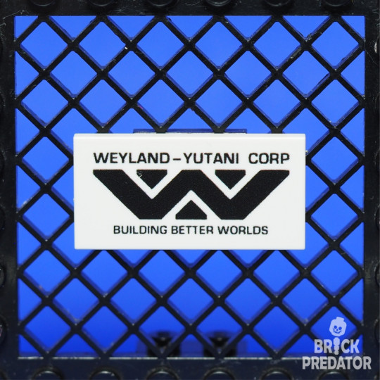 WEYLAND-YUTANI CORP Tile 2x4 with print No. 13 custom LEGO